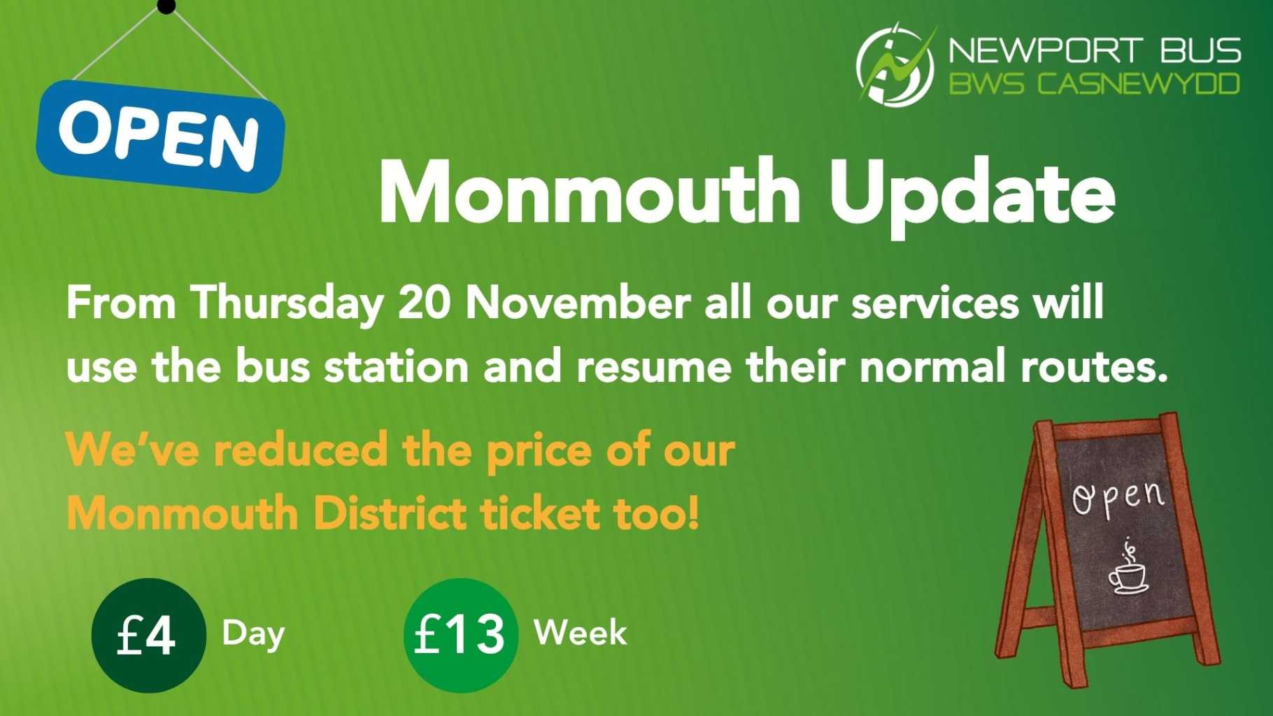 Monmouth Services: Flood updates and information - Newport Bus